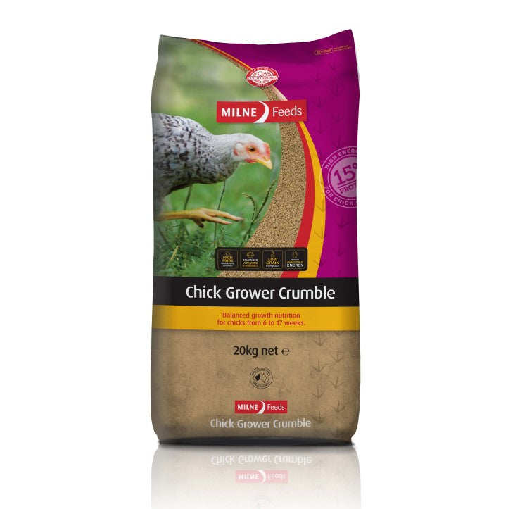 MILNE FEEDS CHICK GROWER CRUMBLE – Gidge Rural